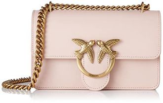 Pinko LOVE ONE MINI DC VITEAU SOIE Femme, Noir, Taille unique, O81q_Poudre antique Gold, Taille unique