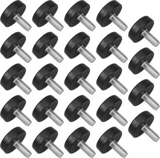 Valiclud Sosoport 24 St&uuml;ck Verstellbare M&ouml;belf&uuml;&szlig;e M6 Gewindef&uuml;&szlig;e mit Rutschfester Bodenplatte 22mm H&ouml;henversteller f&uuml;r Tische und St&uuml;hle Bodenschutz und Vibrat