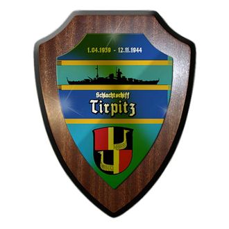 Copytec Wappenschild Schlachtschiff Tirpitz 3 deutsche Marine Bismarck-Klasse 24239