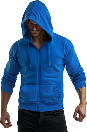 OZONEE Herren Hoodie Sweatjacke Kapuzenpullover Sweatshirt Farbvarianten Kapuzenjacke Kapuzenpulli mit Rei&szlig;verschluss Langarm Sport Style Casual Fitness Trai