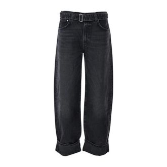 A Gold E Graue Cuffed Arcane Jeans - - Jeans - Damen - Grau - W24