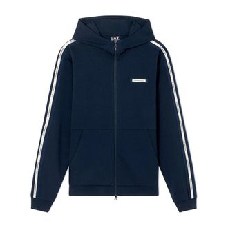 Emporio Armani Logo Series Interlock Kapuzenpullover - - Sweatshirts & Hoodies - Herren - Blau - S