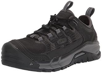 Keen Mens Birmingham Low Composite Toe Athletic Work Sneakers, Black/Magnet, 8.5