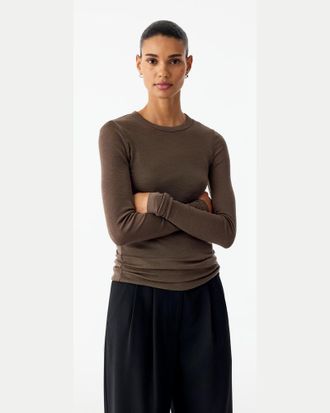 Arket Lang&auml;rmliges Oberteil Aus Merinowolle -Beige