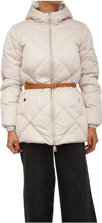 Fracomina Femme, Vestes, Beige, Taille: 42 FR Manteau Rembourr&eacute; &agrave; Capuche en Duvet