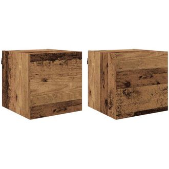 vidaXL Wandmontiertes TV-Regal Altholz 30,5 x 30 x 30 cm Holzwerkstoff vidaXL