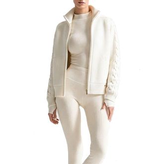 Herno Womens White Cashmere Cardigan Clothing