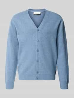 Casual Friday Cardigan aus Woll-Mix mit V-Ausschnitt Modell KARL