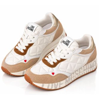 Love Moschino Run40 Mix Baskets - Femme - Chaussures - Brun - Taille: 37 EU