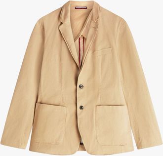 Tommy Hilfiger Blazer droit en coton m&eacute;lang&eacute;