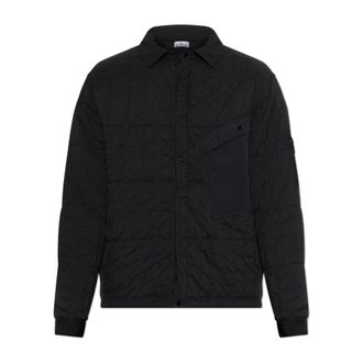 Stone Island Homme, Vestes, Noir, Taille: M Veste &agrave; &eacute;cusson logo