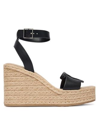 Calvin Klein Espadrilles Wedge Espad 70 Embl Lth HW0HW02897 Schwarz
