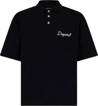 Dsquared2 Homme, Tops, Noir, Taille: 3XL Polo Tennis Signature Fit