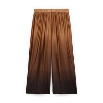 Fiorella Rubino Palazzo-Hose aus Satin mit Farbverlauf - - Trousers - Damen - Braun - M