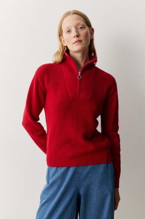 recolution Recolution Damen vegan Pullover Nigella In Signalrot