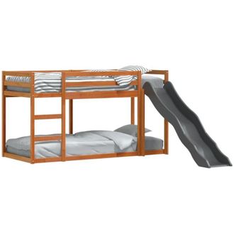 vidaXL Vidaxl - Lit superpos&eacute; avec toboggan et &eacute;chelle sans matelas 90x200 cm