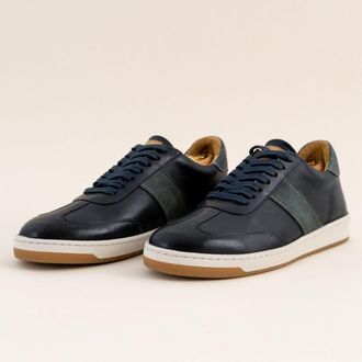 Bexley Nangkita - Sneaker homme bleu marine patin&eacute; et gris