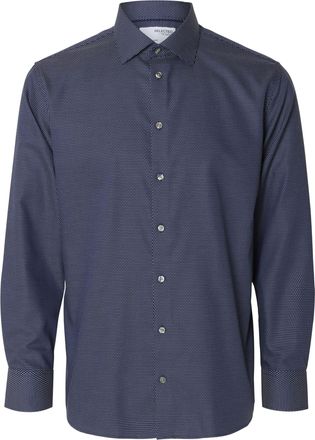 Selected Herren Slhregduke-non Iron Shirt Ls Noos, Navy Blazer, XXL