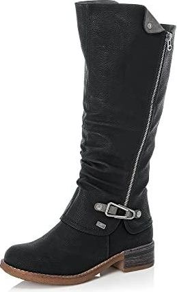 Rieker Femme Bottes 94652, Dame Bottes dhiver,Hydrofuge,riekerTEX,Bottes dhiver,Bottes à Tige Longue,fourré,Chaud,Noir (Schwarz / 00),36 EU / 3.5 UK