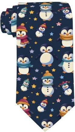 Generic Les Pingouins Sont Amicaux Cravates Hommes Polyvalente Cravate Homme Décontractée Cravatte Pour Bureau Travail Événements