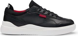 HUGO BOSS Hommes Blake Tenn Baskets en Cuir à Logo Rouge