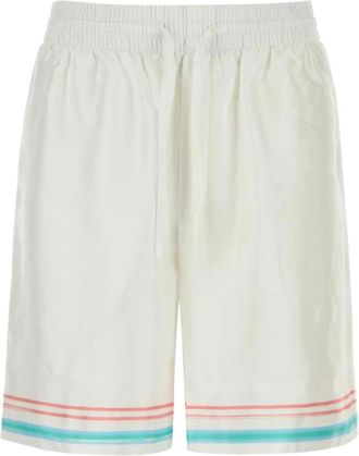 Casablanca Homme, Shorts, Blanc, Taille: L Dance Joy Silk Shorts