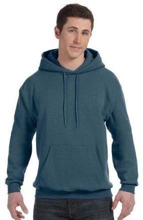 Hanes EcoSmart Hoodie, Midweight Fleece, Pullover Hooded Sweatshirt for Men Sweat &agrave; Capuche, Bleu Jean, L Homme