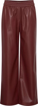 b.young BYDaja Damen Hose Lederimitat-Hose Pants mit Eingrifftaschen Gummizug Regular fit, Gr&ouml;&szlig;e:36, Farbe:Hot Chocolate (191325)