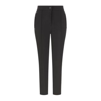 Moncler Schmale Tapered-Hose aus Stretch-Twill - - Trousers - Damen - Schwarzk - 2XS