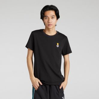 Puma T-shirt manches courtes &agrave; motif NEKOSAN x HOOPS DYLAN Unisexe, V&ecirc;tements, Noir, M