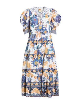 Farm Rio SUMMER FLOWERS OFF-WHITE MAXI DRESS