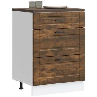vidaXL Vidaxl - Armoire de cuisine Porto ch&ecirc;ne fum&eacute; bois ding&eacute;nierie