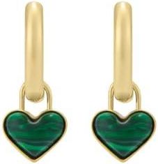 Fossil boucles doreilles en acier inoxydable doré avec fermoir cerceau pour femmes