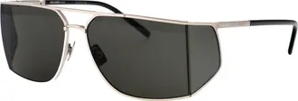 Saint Laurent Mens Sunglasses Sl750 Silver-Grey Metal Silver-Silver-Grey Silver/silver/grey
