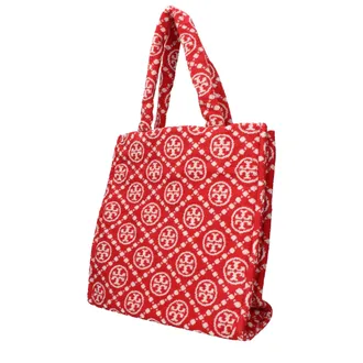 Tory Burch Womens Red Cotton-Like Shoulder Bag