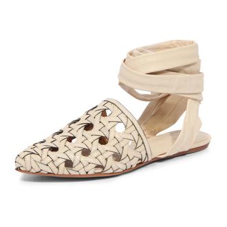 Tory Burch Basketweave Wrap Sandal - - Shoes - Damen - Wei&szlig; - 36 EU