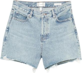 Frame Denim Femme, Shorts, Bleu, Taille: W26 Shorts en jean taille haute &agrave; ourlet effiloch&eacute;