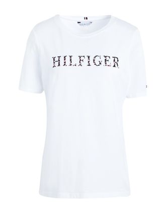 Tommy Hilfiger REG FEATHER PRINT OPEN-NECK T-SHIRT