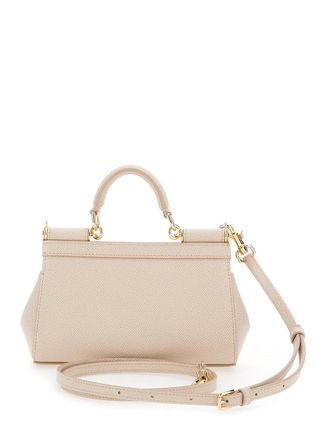 Dolce & Gabbana Womens Handbag Sicily Pink Leather Handbags Hand Bags