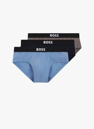 HUGO BOSS Lot de 3 slips en coton m&eacute;lang&eacute;