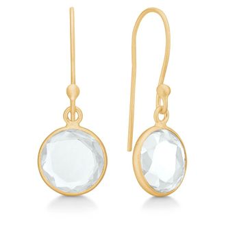 Frk. Lisberg Femme, Accessoires, Jaune, Taille: ONE Size Boucles doreilles Chat Quartz Clair
