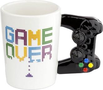 Puckator Mug à Anse Décorée - Manette de Console Vidéo GAME OVER, Cranberry