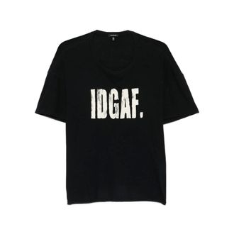 R13 Homme, Tops, Noir, Taille: L T-shirt ras du cou