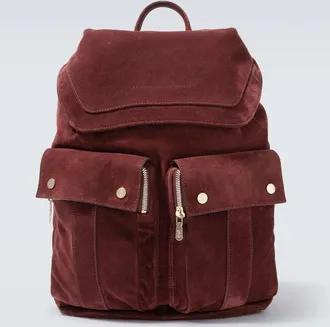 Brunello Cucinelli Rucksack aus Veloursleder