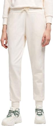 A|X Armani Exchange Womens Arte Sella, Monogram Tape Detail, Sweatpants, White, S