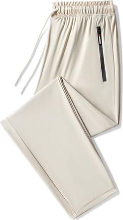 Generic Pantalon de jogging pour homme - Unisexe - Stretch - S&eacute;chage rapide - Pantalon stretch d&eacute;contract&eacute; avec taille &eacute;lastique et cordon de serrage, kaki, X