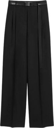 Max Mara Femme, Pantalons, Noir, Taille: 36 FR Wide Pantalons