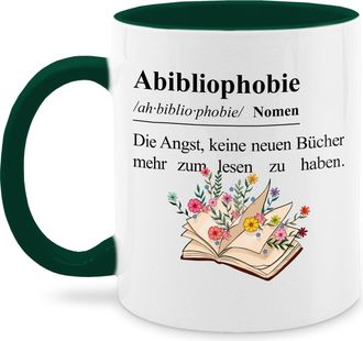 Shirtracer Tasse Tassen 325ml - Statement - Abibliophobie Definition I Bücherliebhaber Geschenk Buchliebhaber I Lesefreude Geschenk Lesen I Bücherwurm I Leseratt