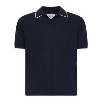 MC2 Saint Barth Homme, Tops, Bleu, Taille: XL T-shirt &agrave; Bordure Contrast&eacute;e