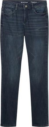 Tom Tailor Jean Droit Alexa pour Femme, 10282 - Dark Stone Wash Denim, 29W / 30L